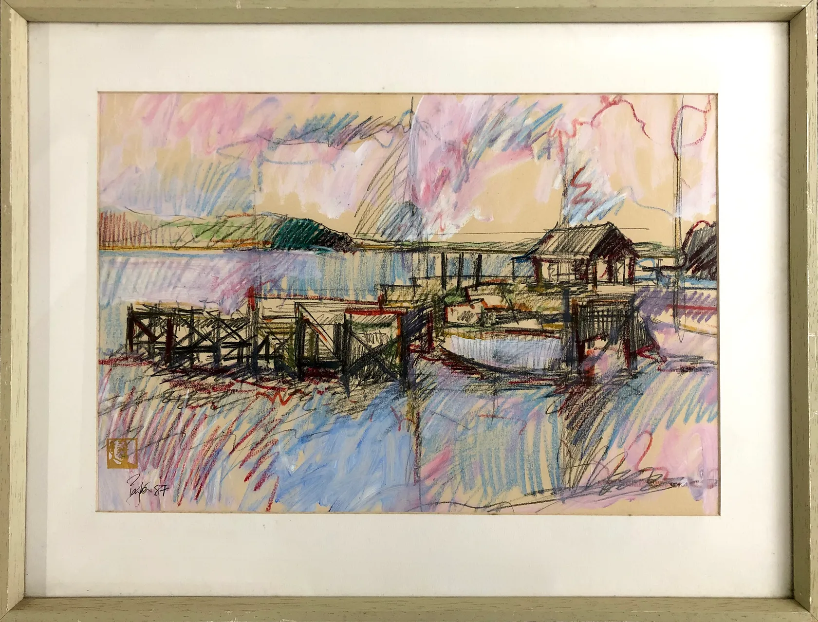 SIMON PAYTON (b. 1950), Paihia Wharf Building, Bay of Islands ...