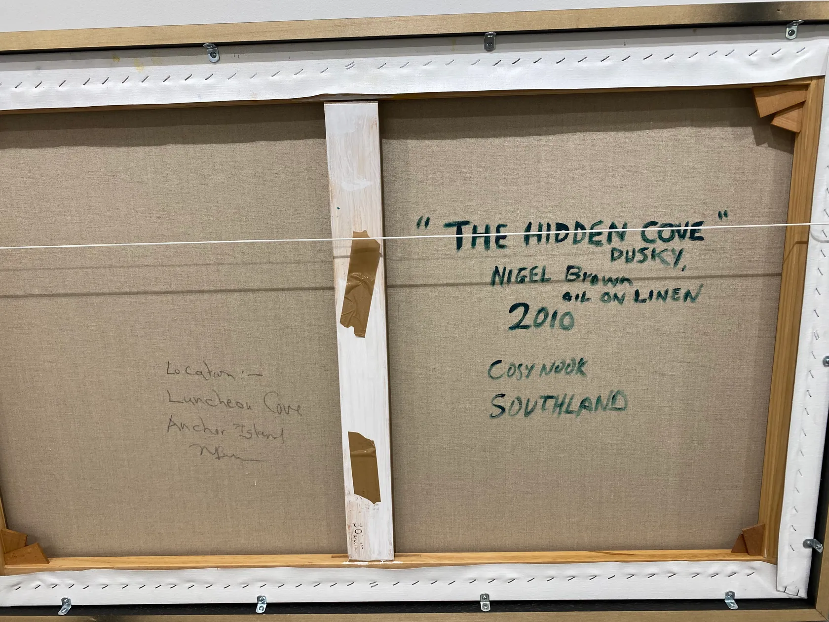 NIGEL BROWN (b. 1949), The Hidden Cove {Luncheon Cove ,Anchor Island ...