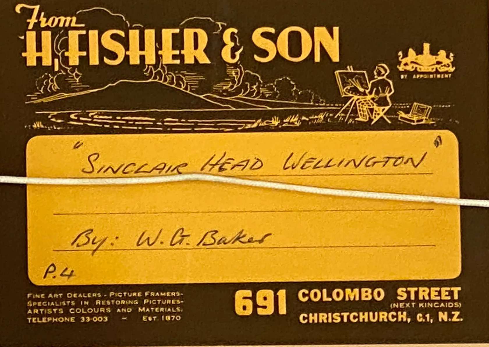 WILLIAM GEORGE BAKER (1864 - 1929) - Sinclair Head, Wellington ...