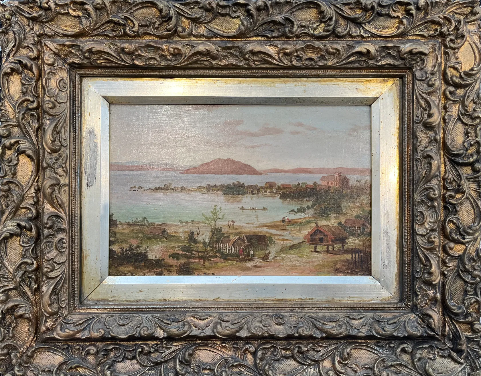 CHARLES BLOMFIELD (1848 - 1926) - Mokoia Island from Ohinemutu ...