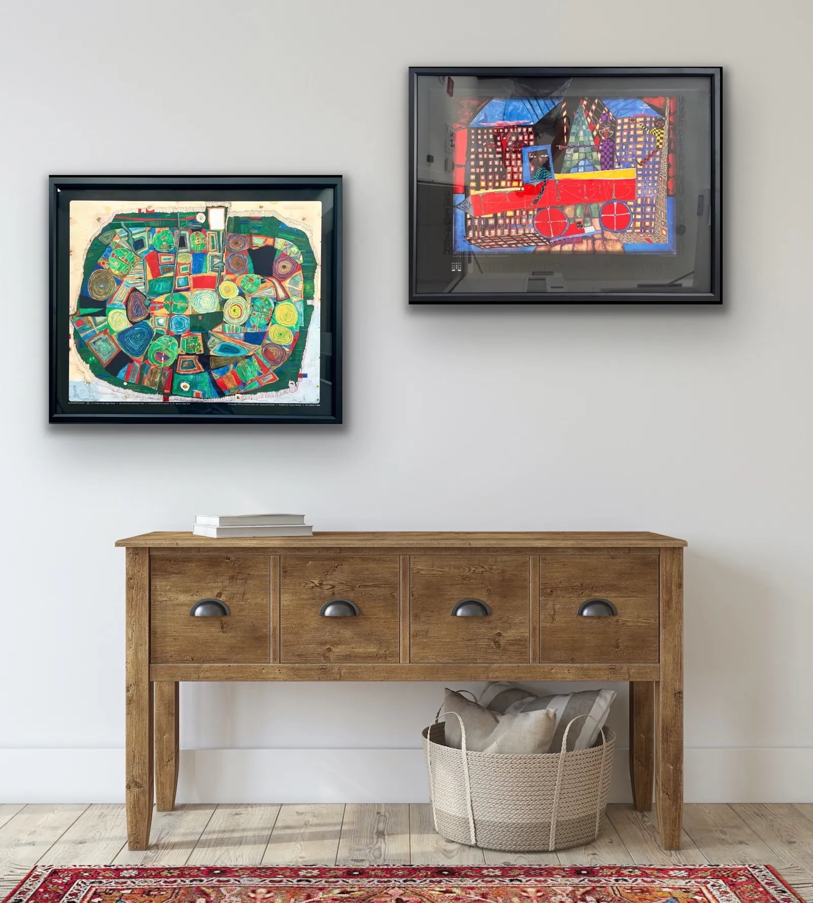 FREDERICK HUNDERTWASSER, Day Dreaming Truck Driver with His Houses ...