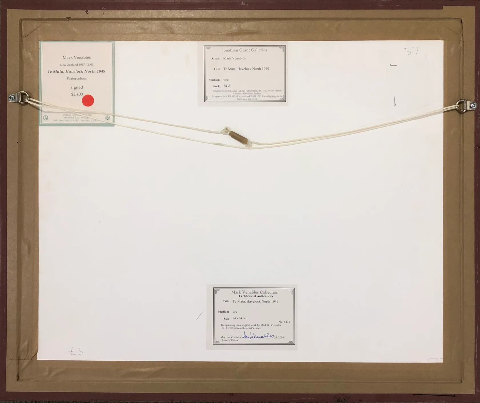 MARK VENABLES (1917 - 2003) - Te Mata, Havelock North | International ...