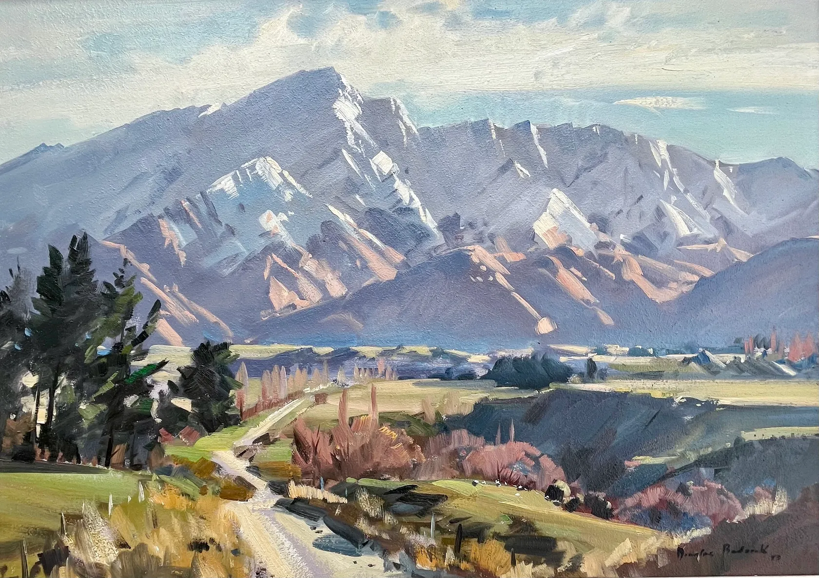 DOUGLAS BADCOCK - Frosty Morning from Morven Ferry Road Arrowtown ...