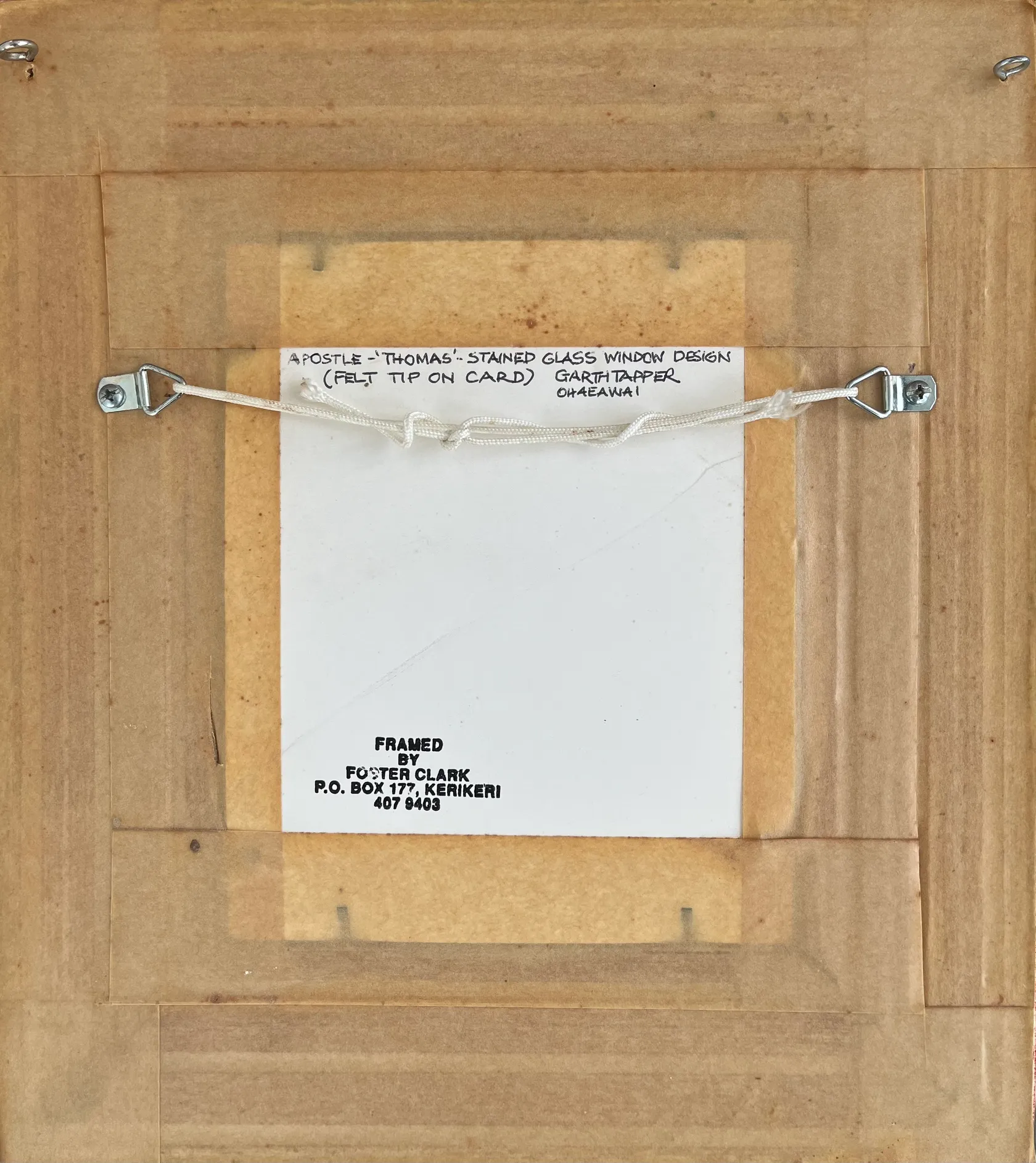 GARTH TAPPER - Apostle -"Thomas"- stained glass window design, Ohaeawai ...