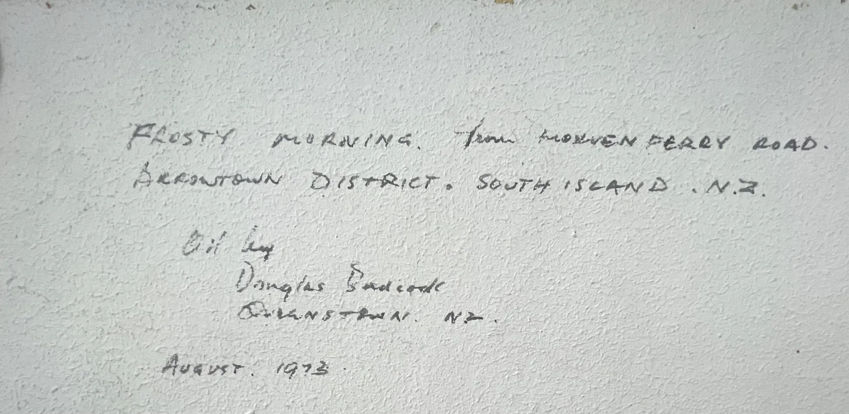 DOUGLAS BADCOCK - Frosty Morning from Morven Ferry Road Arrowtown ...