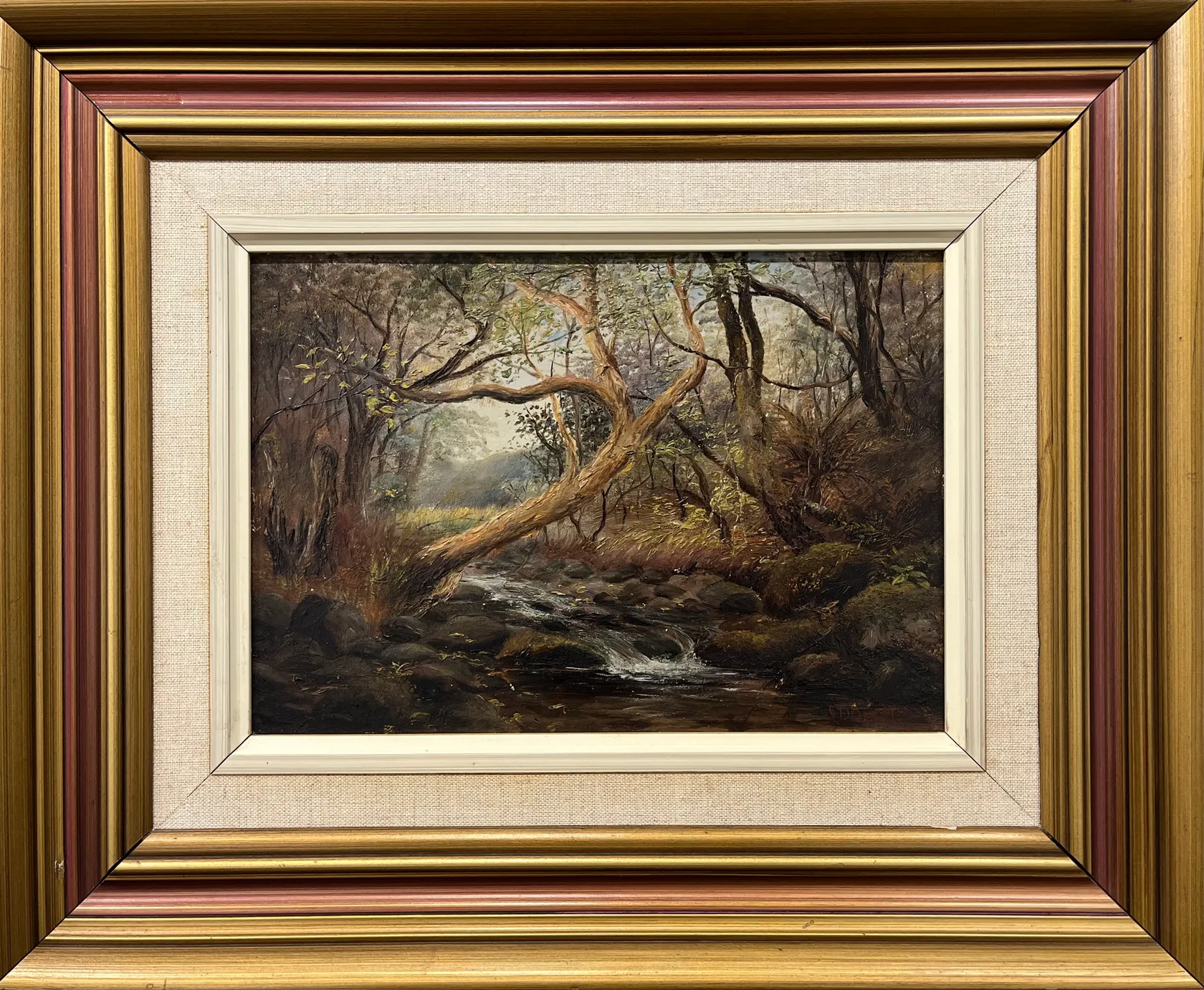 JOHN DOUGLAS PERRETT (1859 - 1937) - On the Waitaki behind Kurow ...