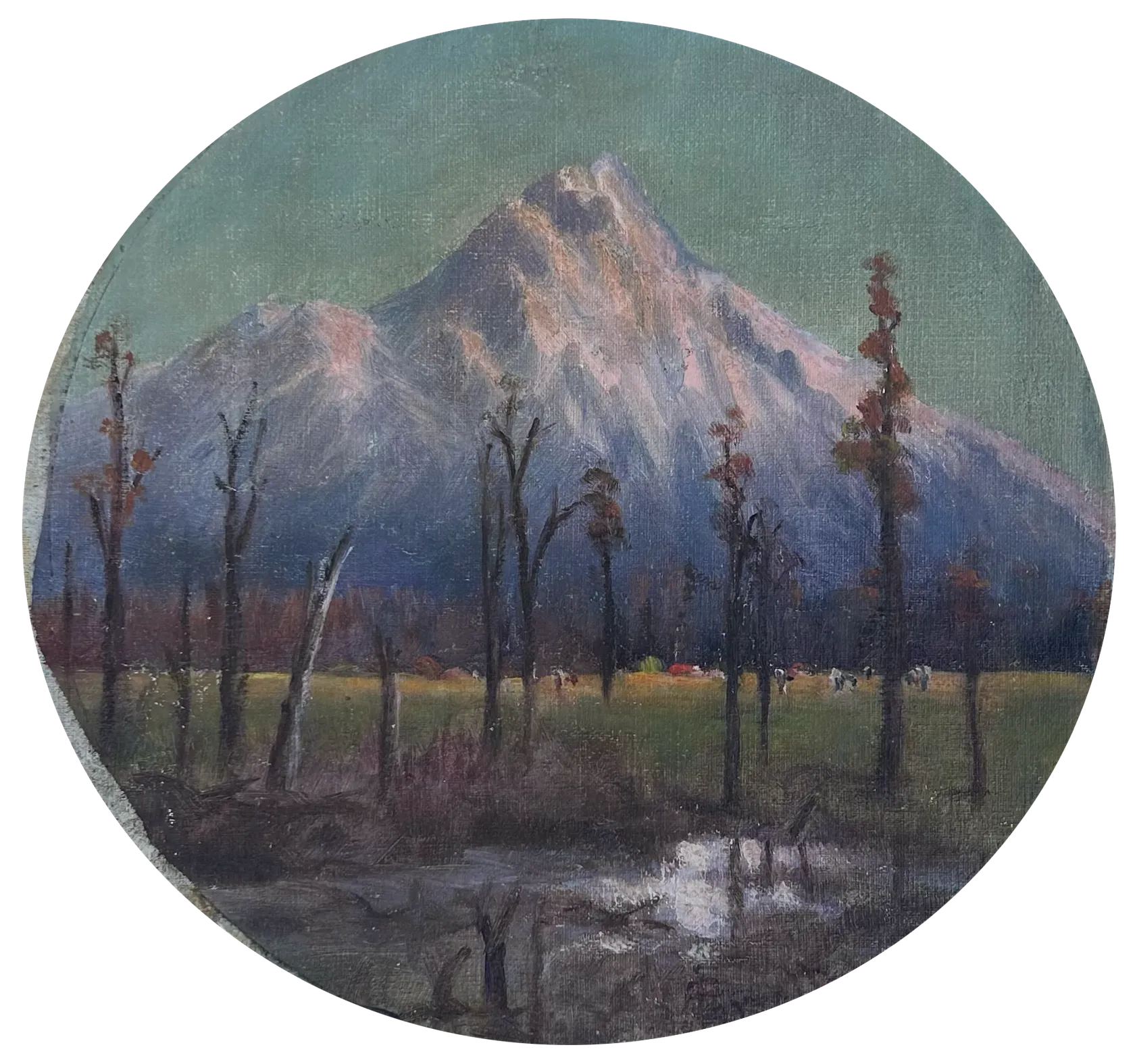 JOHN DOUGLAS PERRETT - Mount Taranaki and Fantham’s Peak - unframed ...