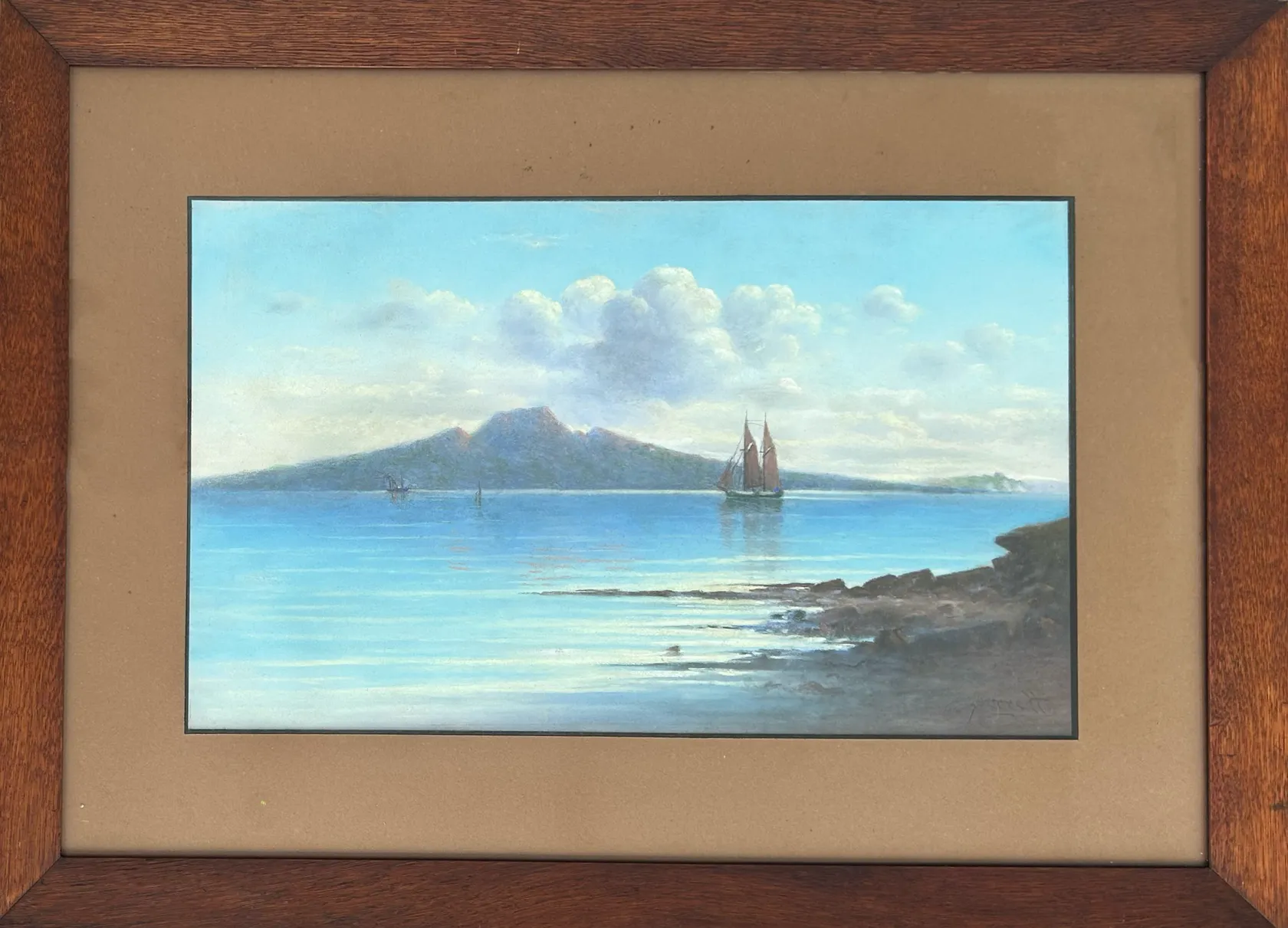 JOHN DOUGLAS PERRETT - Rangitoto from Saint Heliers | International Art ...