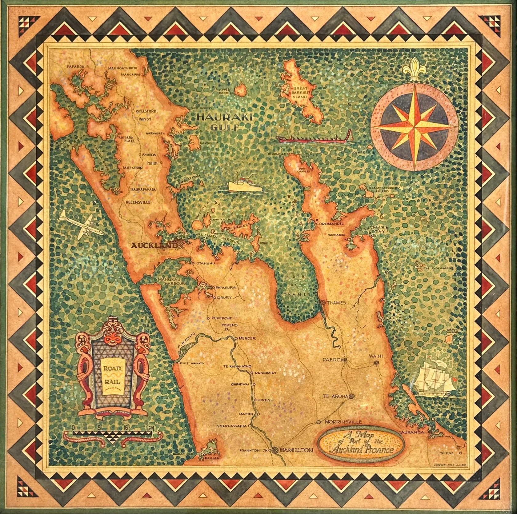 CHARLES TOLE - A Map of Auckland Province | International Art Centre