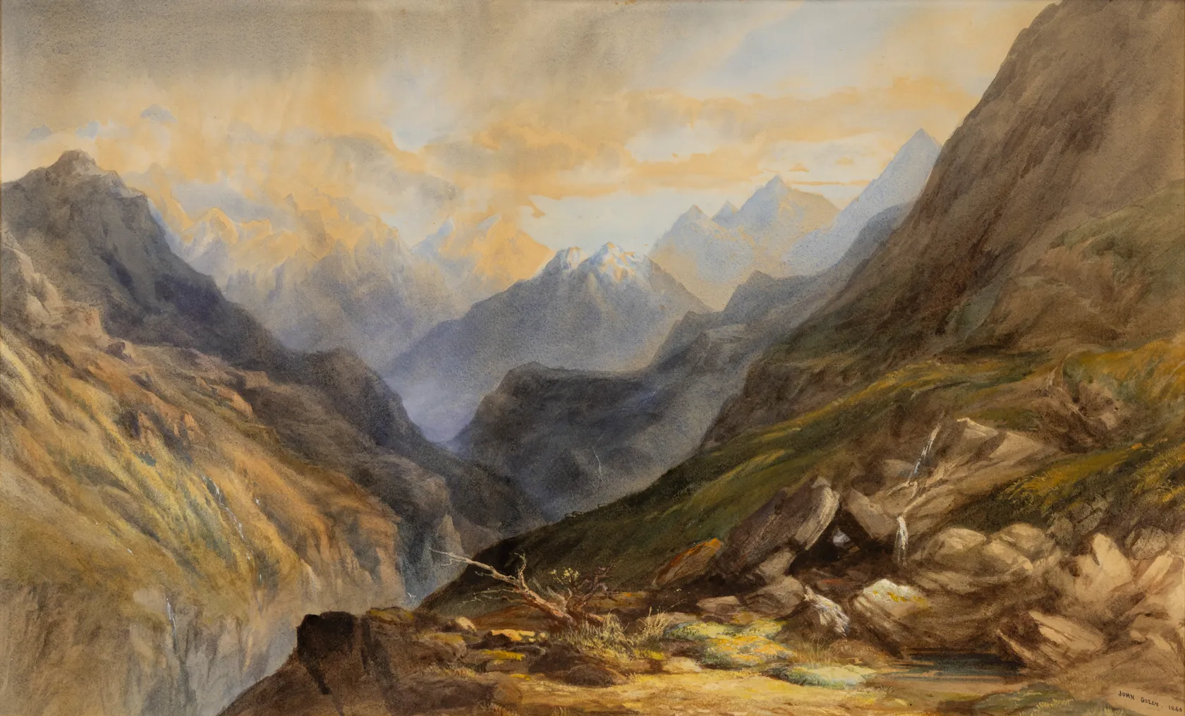 JOHN GULLY - Mt. Tapuaenuku, Awatere Valley, Kaikoura Range ...