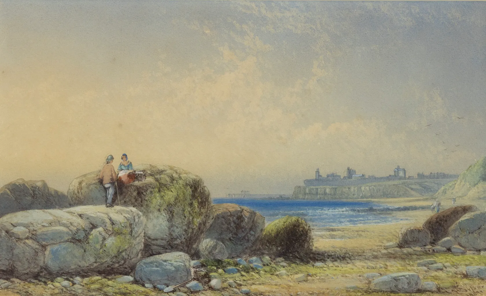THOMAS HARPER - A Picnic Near Tynemouth on the Northumbrian Coastline ...