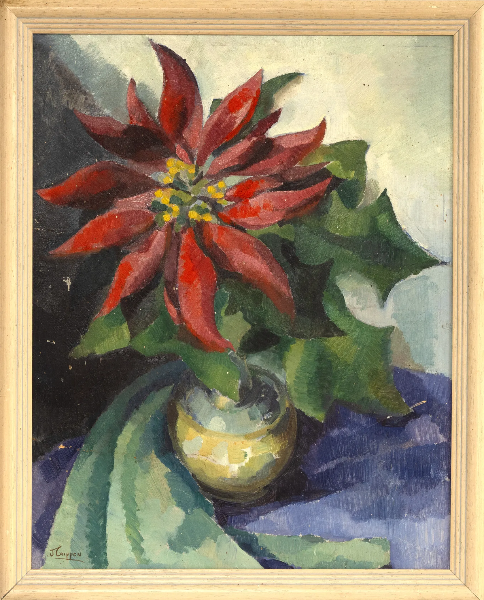 JACK CRIPPEN - Still Life with Poinsettias | International Art Centre