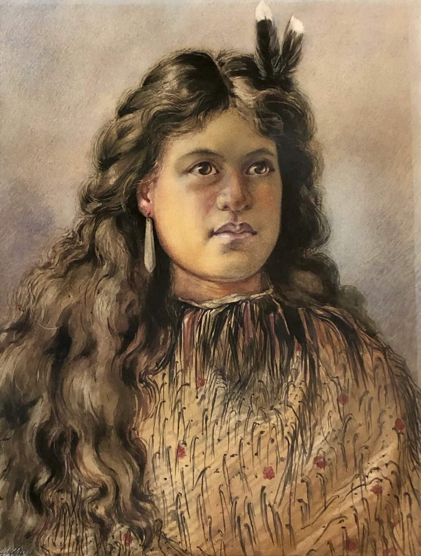 MARION WRIGHT (Late 19th Century), Portrait of Te Amapo Parata ...